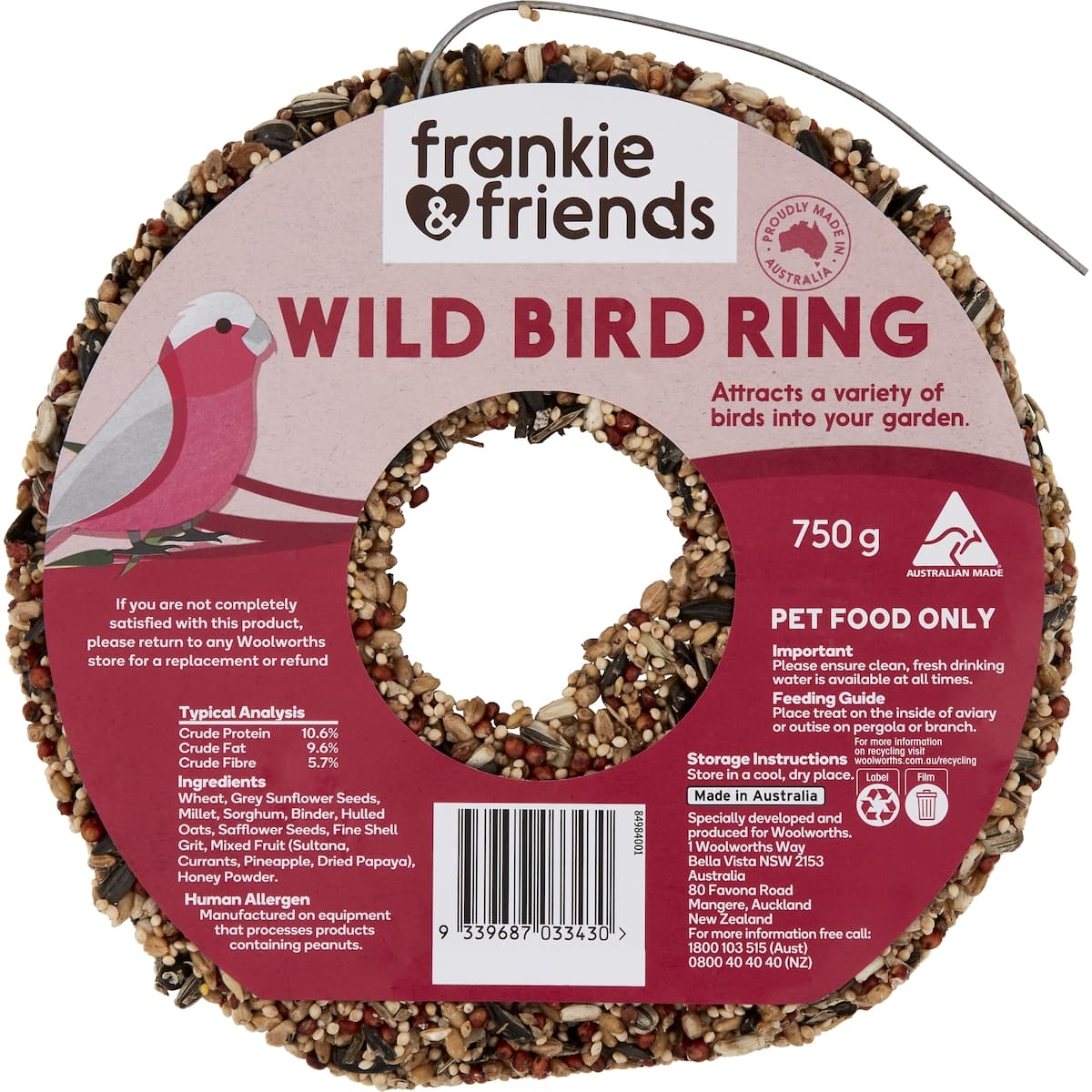 Frankie & Friends Wild Bird Ring 750g | bunch