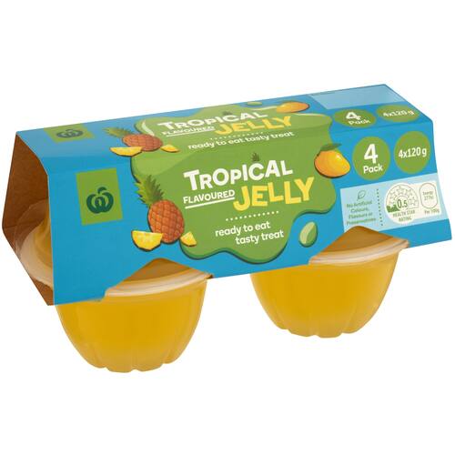 Woolworths Tropical Flavour Jelly 4 Pack | bunch