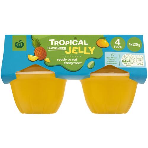 Woolworths Tropical Flavour Jelly 4 Pack | bunch