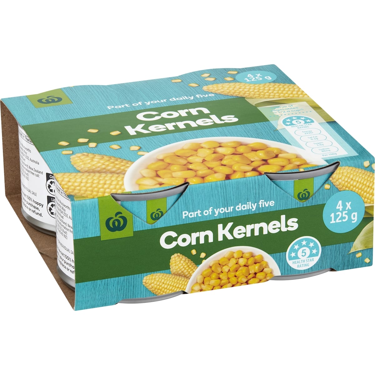 Woolworths Canned Corn Kernels 4x125g | bunch