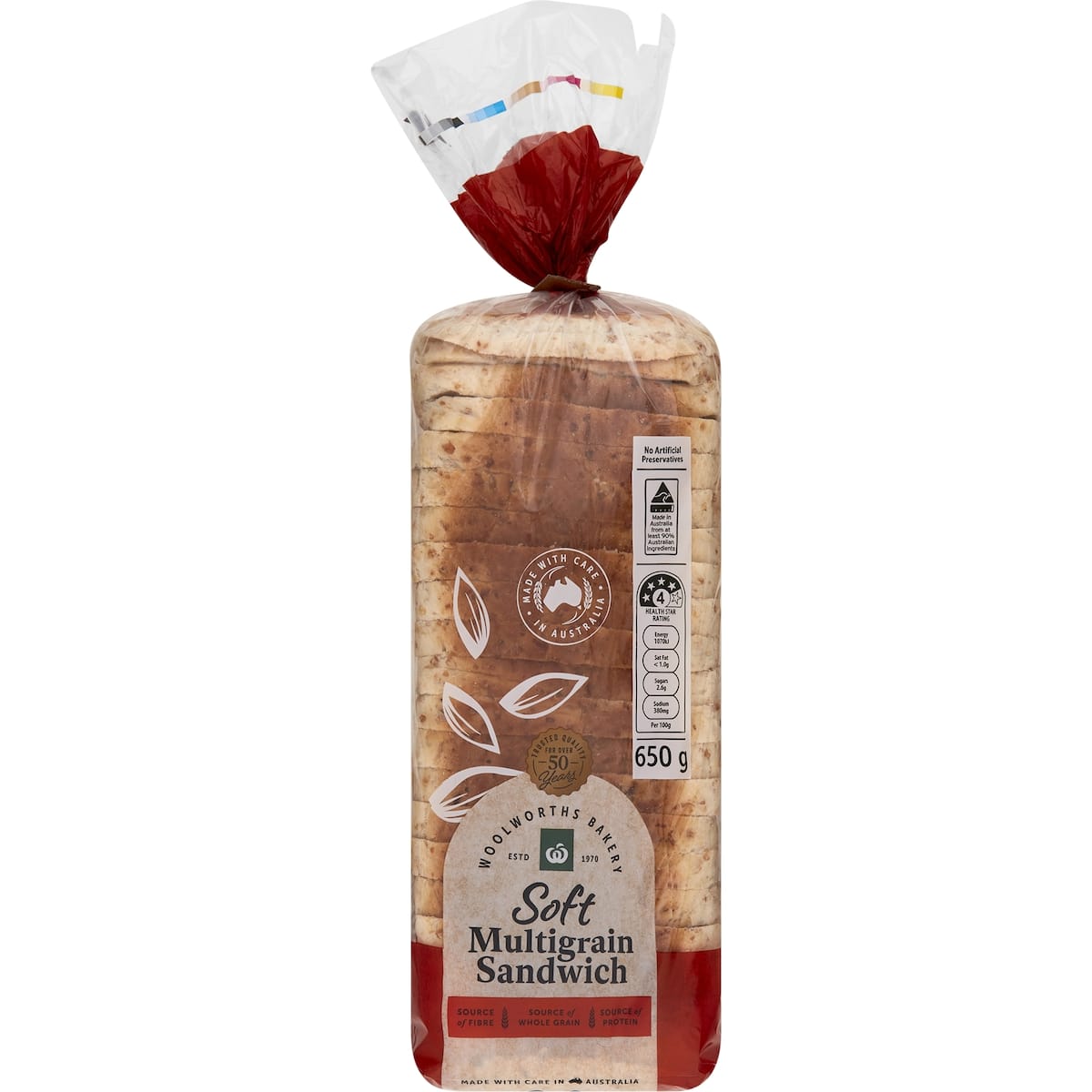 Woolworths Soft Multigrain Sandwich Bread 650g - NT only | bunch