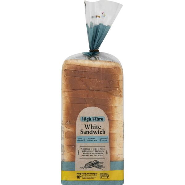 Woolworths Hi Fibre White Sandwich Bread 700g | bunch