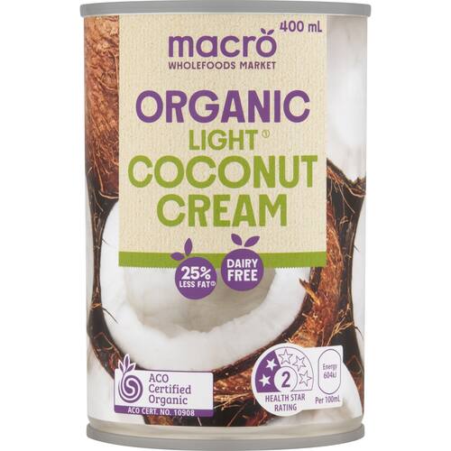 Macro Organic Light Coconut Cream 400ml | bunch