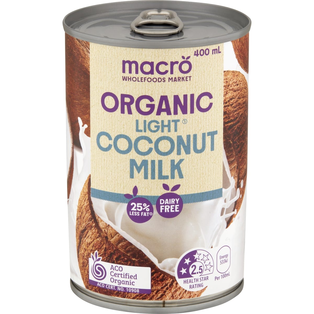 Macro Organic Light Coconut Milk 400ml | bunch