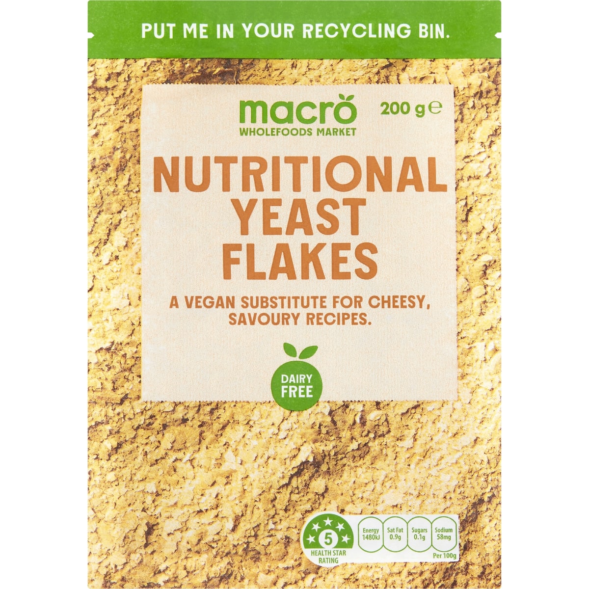 Macro Nutritional Yeast Flakes 200g | bunch