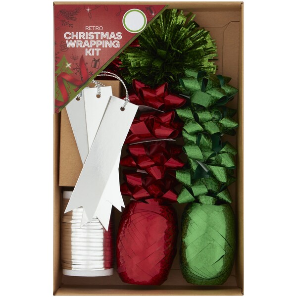 Christmas Wrapping Paper Kit Retro Each | Woolworths