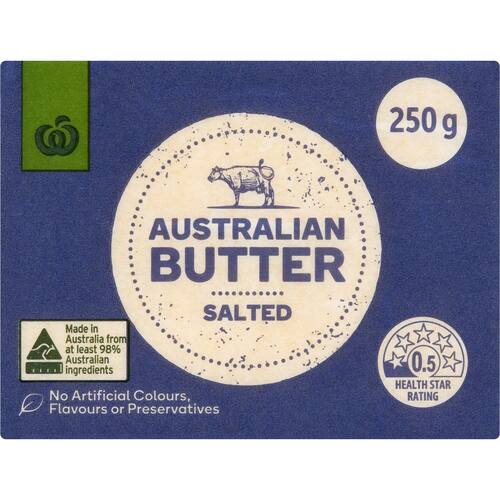 Woolworths Australian Butter Salted 250g | bunch