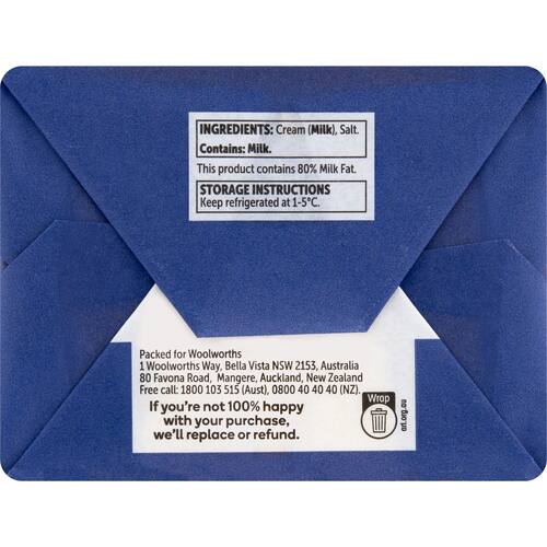 Woolworths Australian Butter Salted 250g | bunch