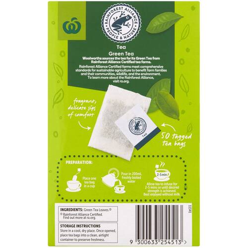 Woolworths Green Tea 50 Pack | bunch