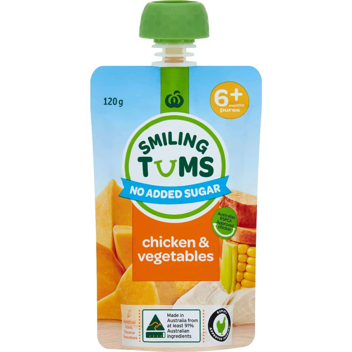 Woolworths Smiling Tums 6 Months+ Chicken and Vegetables 120g | bunch