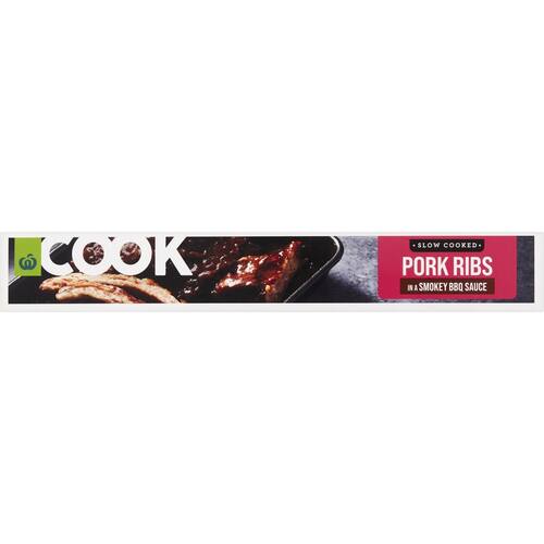 Woolworths Cook Slow Cooked Pork Ribs In Smokey Bbq Sauce 650g | bunch