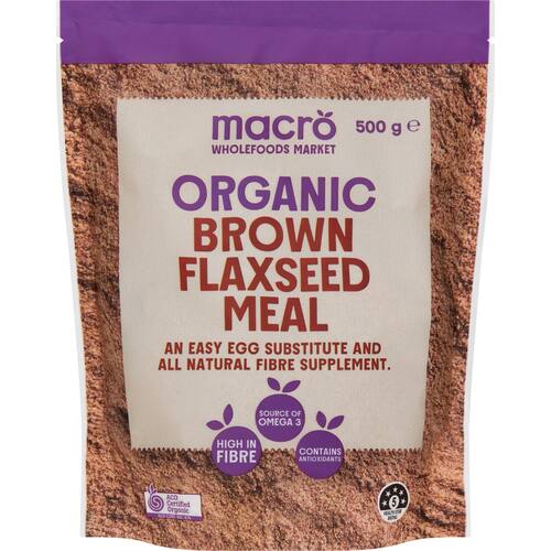 Macro Organic Brown Flaxseed Meal 500g | bunch