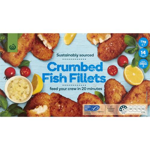 Woolworths Frozen Fish Crumbed 1kg | bunch
