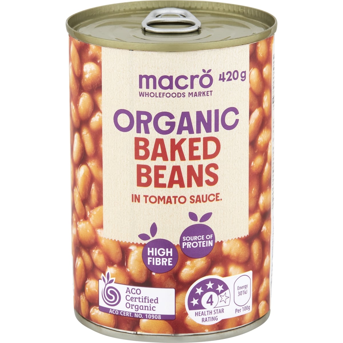Macro Organic Baked Beans 420g | bunch