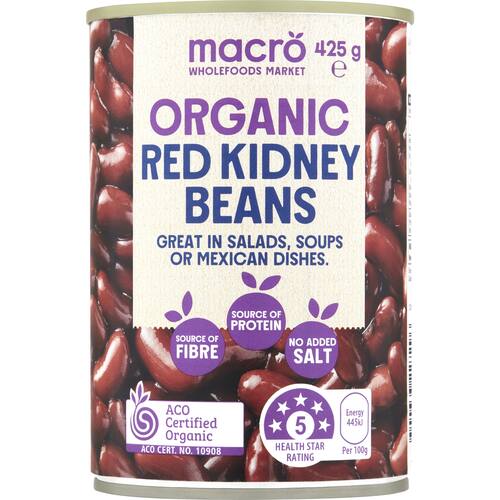 Macro Organic Red Kidney Beans 425g | bunch