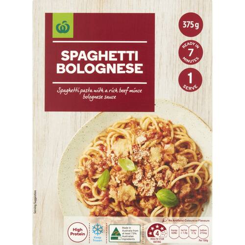 Woolworths Spaghetti Bolognese Frozen Meal 375g | bunch