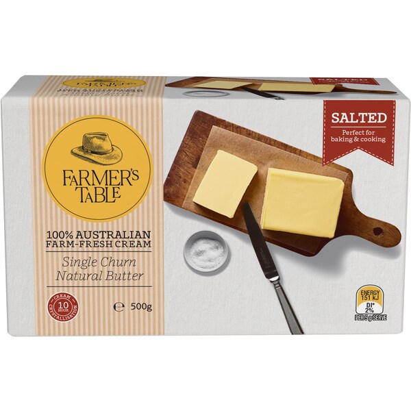 Farmers Table Sing Chum Natural Butter Salted 500g | Woolworths