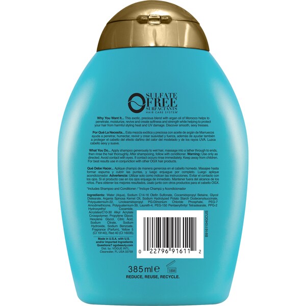 Ogx Argan Oil Shampoo For Dry & Damaged Hair 385ml | Woolworths