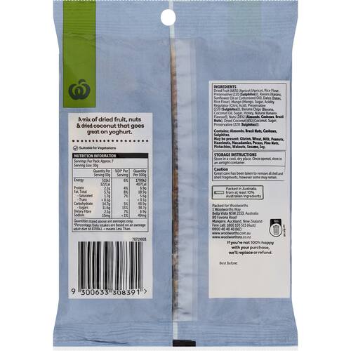 Woolworths Mixed Nuts Trail Mix 225g | bunch