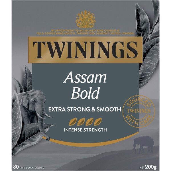 Twinings Assam Bold Black Tea Bags 80 Pack | Woolworths