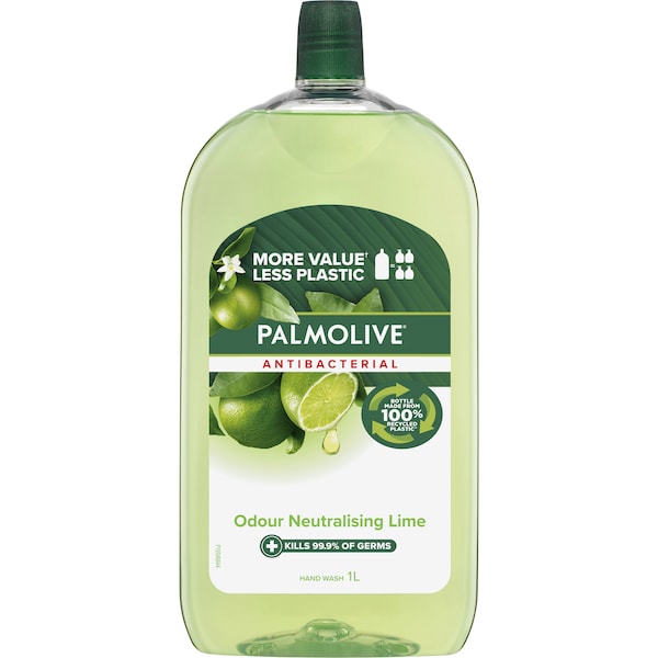 Palmolive Liquid Hand Wash Antibacterial Soap Lime Refill 1l | Woolworths