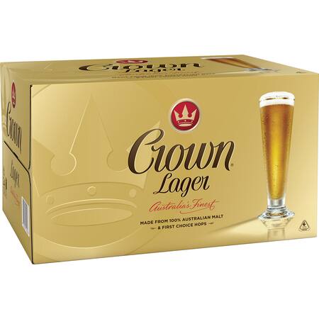 Get Crown Lager Bottles Bottles 375ml x 24 Case delivered to your ...