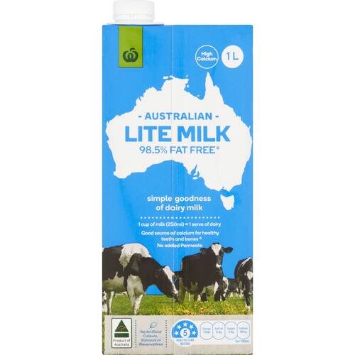 Woolworths Lite Long Life Milk UHT 1L | bunch