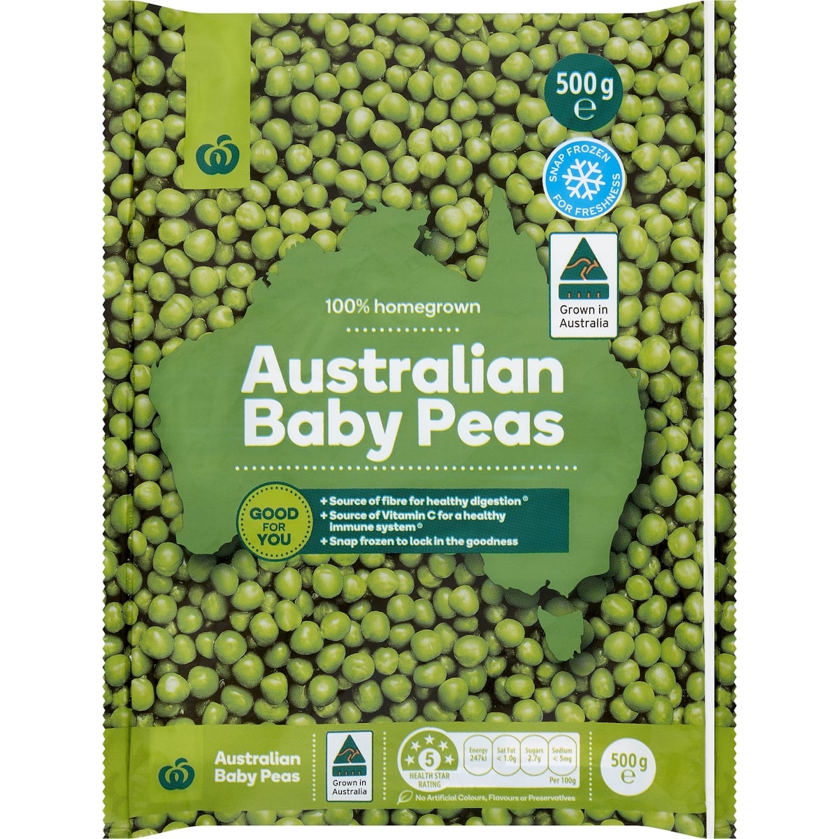 Woolworths Australian Baby Peas 500g | bunch