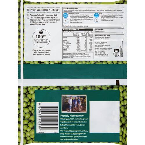 Woolworths Australian Baby Peas 500g | bunch