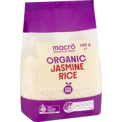 Macro Organic Jasmine Rice 750g | bunch