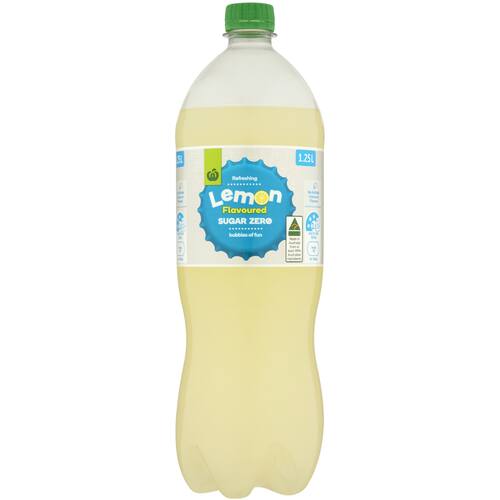 Woolworths Lemon Zero Sugar Bottle 1.25l | bunch