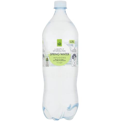 Woolworths Lightly Sparkling Lime Water 1.25l | bunch