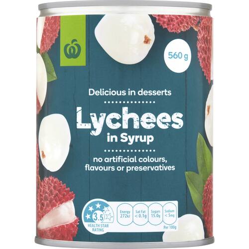 Woolworths Lychees In Syrup 560g | bunch