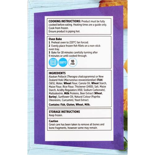 Woolworths Frozen Fish Fillets Battered 1kg | bunch