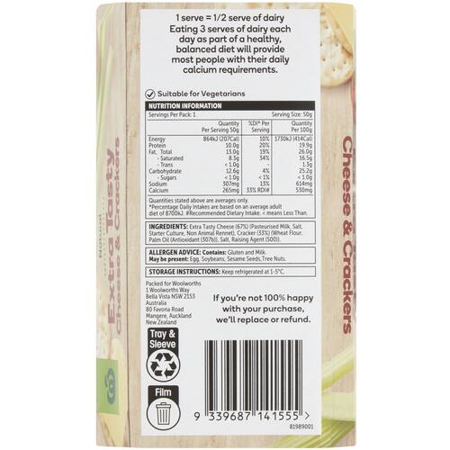 Woolworths Cheese & Crackers Extra Tasty 50g | bunch