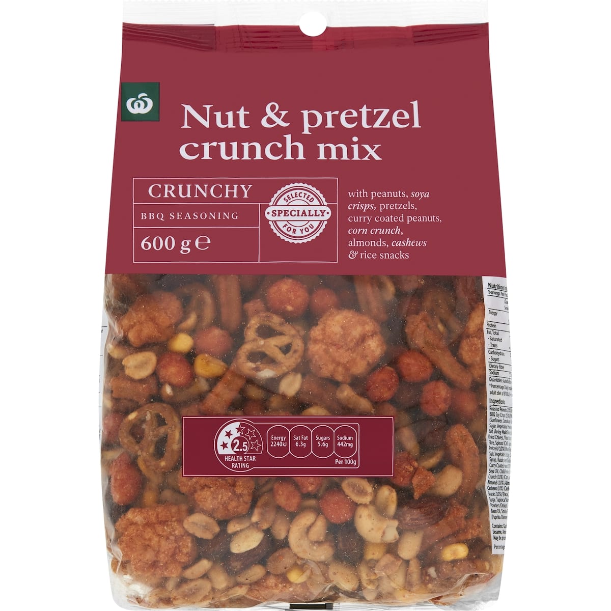 Woolworths Nut and Pretzel Crunch Mix 600g | bunch