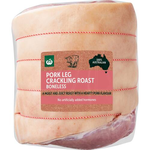 Woolworths Pork Leg Roast Boneless 1.2kg - 2.6kg | bunch