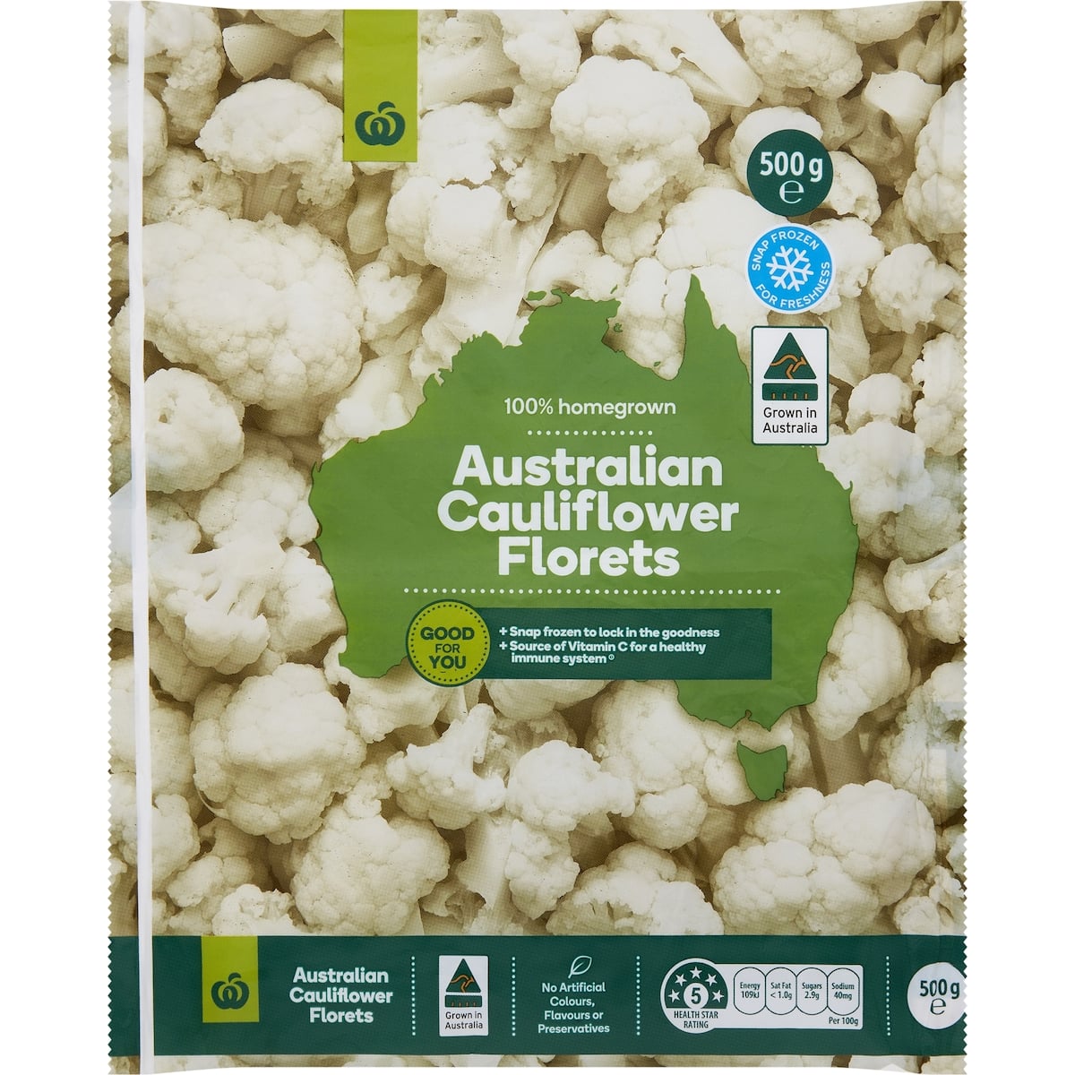 Woolworths Cauliflower Florets 500g | bunch