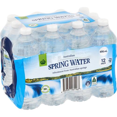 Woolworths Spring Water 12x600ml | bunch