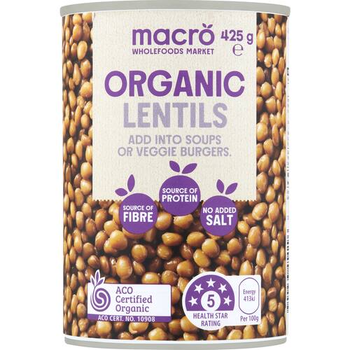 Macro Organic Lentils 425g | bunch