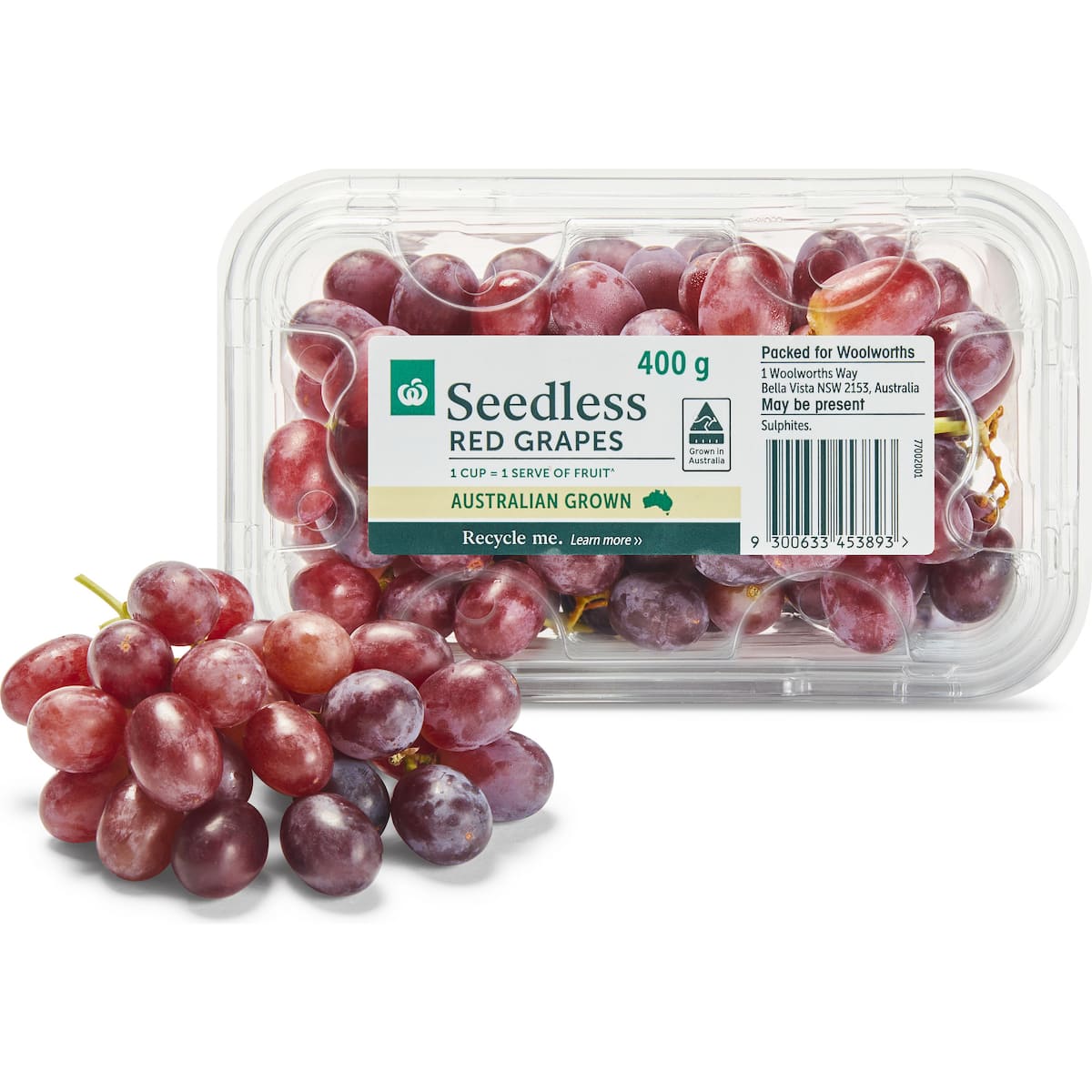 Woolworths Red Grapes 400g | bunch