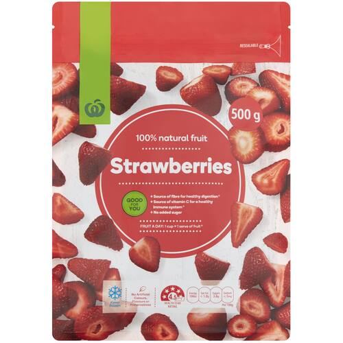Woolworths Frozen Strawberries 500g | bunch