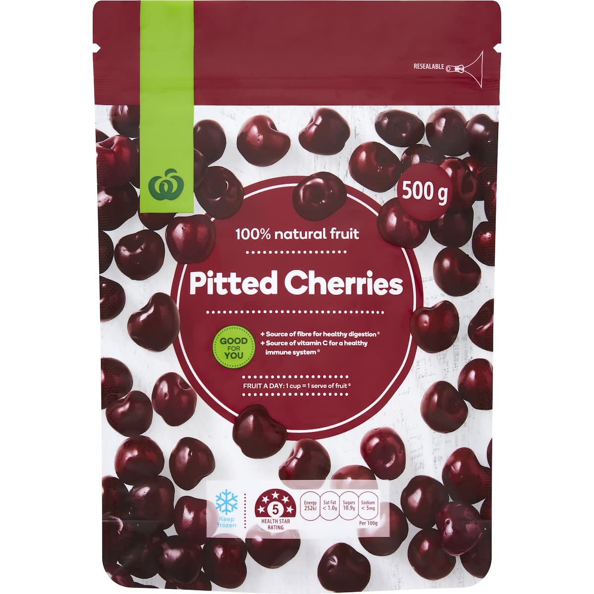 Woolworths Frozen Pitted Cherries 500g | bunch