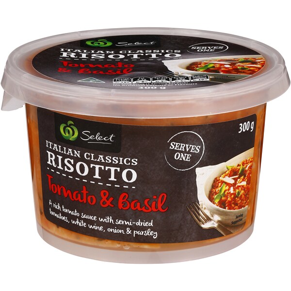 Woolworths Tomato & Basil Risotto Chilled Meal 300G | Woolworths