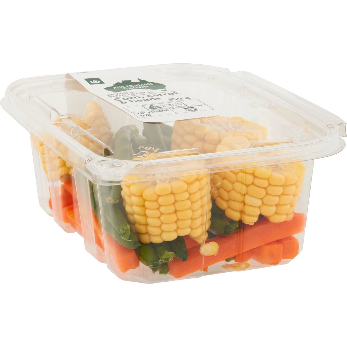 Woolworths Carrot Bean and Corn 350g EA | bunch