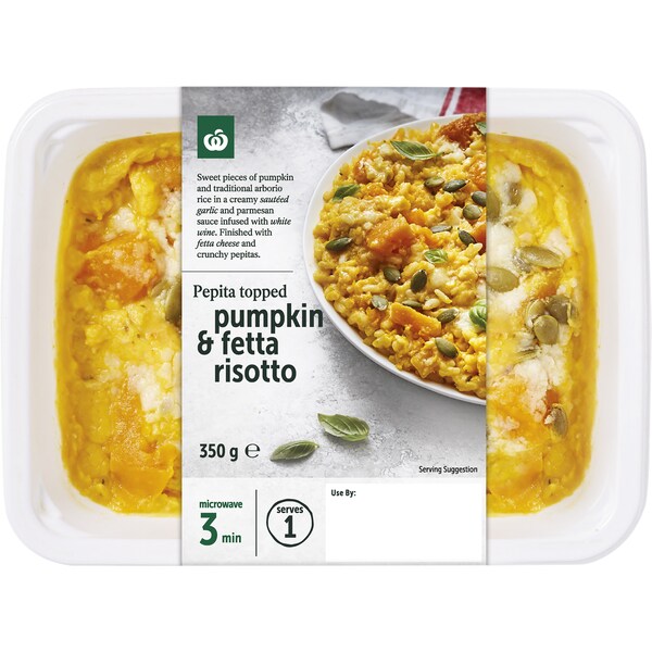 Woolworths Pumpkin & Feta Risotto With Pepitas 350g | Woolworths