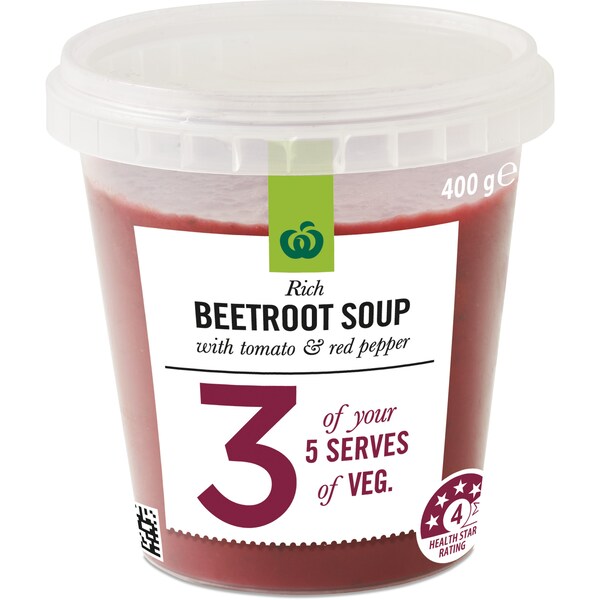 Woolworths Rich Beetroot Soup With Tomato & Red Pepper 400g | Woolworths