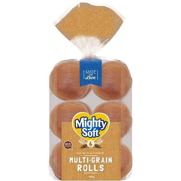 Mighty Soft Multigrain Roll 6pk | Woolworths