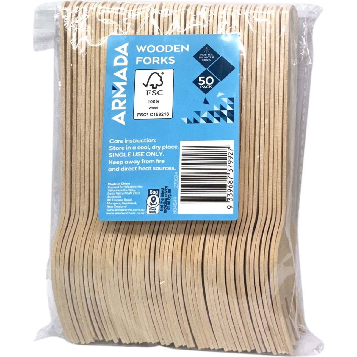 Armada Wooden Forks 50 pack | bunch