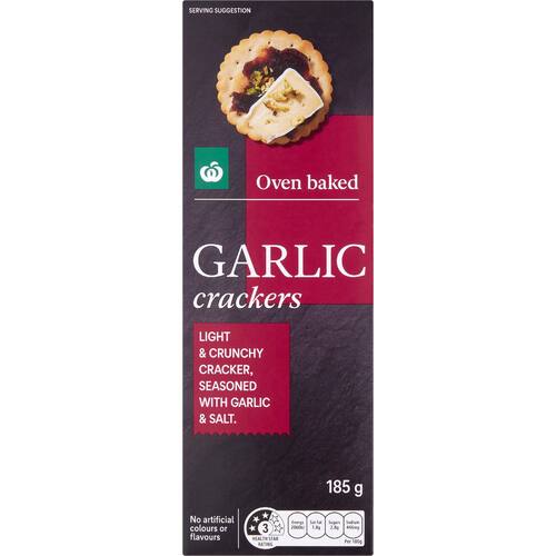 Woolworths Garlic Crackers 185g | bunch